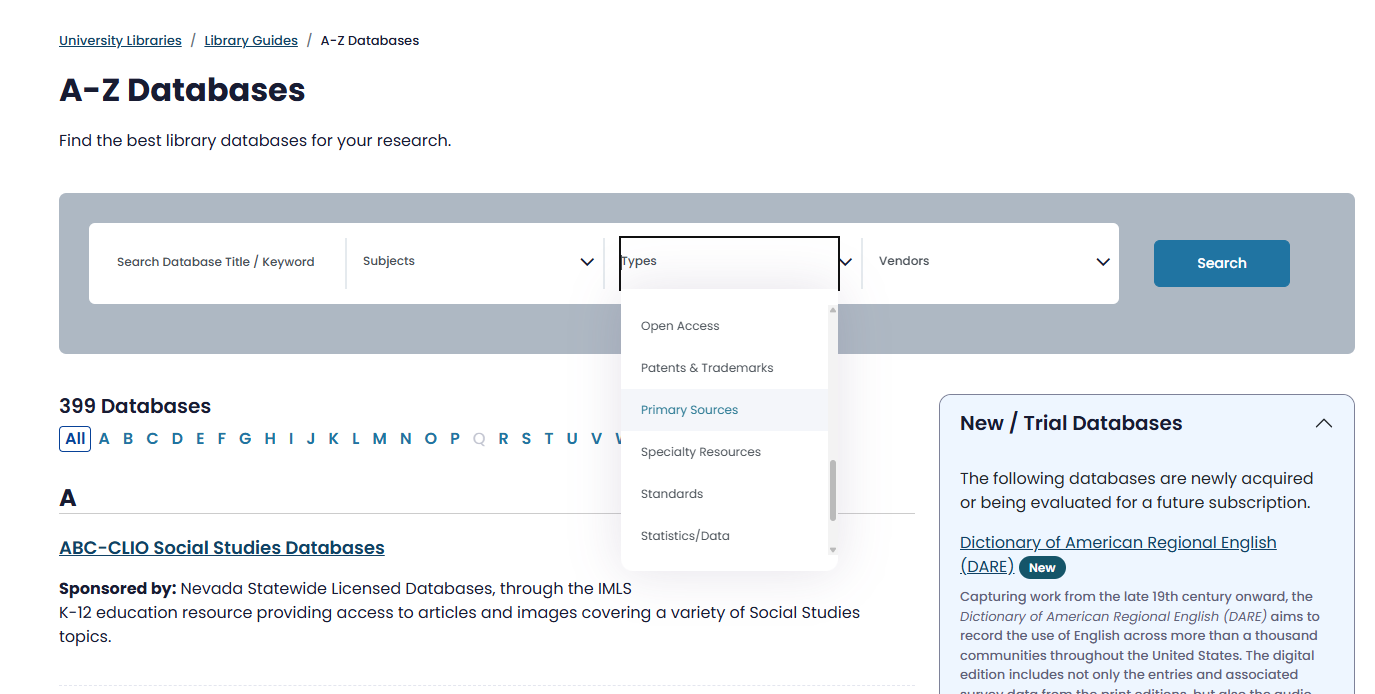 Searching for primary sources | University Libraries | University of ...